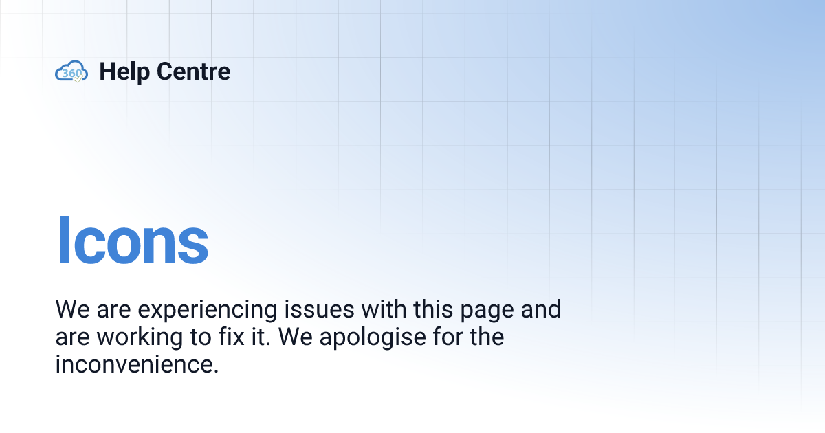 Icons | Help Centre